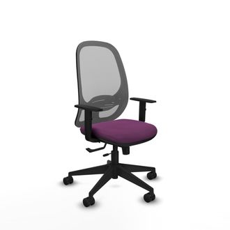 Piqueras y Crespo Stuhl Home Office Cilanco mit 1D-Armlehnen, h&ouml;henverstellbare Lendenwirbelst&uuml;tze, ausgestattet mit Syncro/Traslack und Schneidschaum, mit Rollen von 6