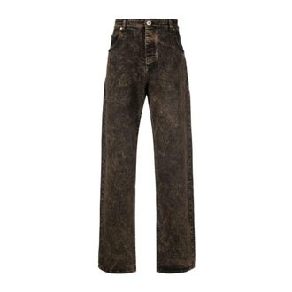 Balmain Schwarze Distressed Denim Jeans - - Jeans - Herren - Braun - W31