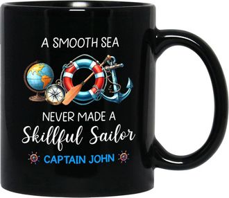 Generic Kaffeetassen Eine Ruhige See Hat Noch Nie Einen Geschickten Seemann Hervorgebracht Becher,Fun,Modern,Tasse F&uuml;r Frauen M&auml;nner Arbeit 330Ml