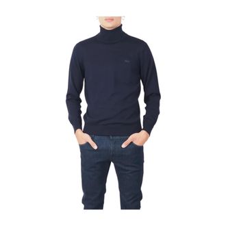 Lacoste Blauer Wollrollkragenpullover - - Knitwear - Herren - Blau - S