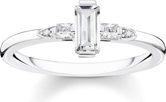 Thomas Sabo Thomas Sabo Damen-Ring Stein Baguette-Schliff weiß 925 Sterlingsilber TR2266-051-14-52