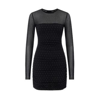 Liu Jo Mini T&uuml;llkleid mit Strasssteinen - - Dresses - Damen - Schwarzk - L