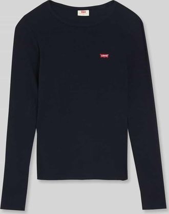 Levi's Slim Fit Langarmshirt aus Baumwoll-Mix mit Logo-Stitching