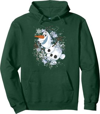 Disney Frozen Olaf Snowflakes Portrait Pullover Hoodie