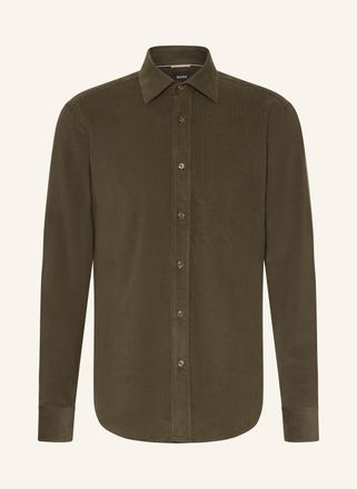 HUGO BOSS Cordhemd C-Joe Regular Fit gruen