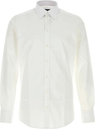 Dolce & Gabbana Homme, Chemises, Blanc, Taille: L Chemise en popeline
