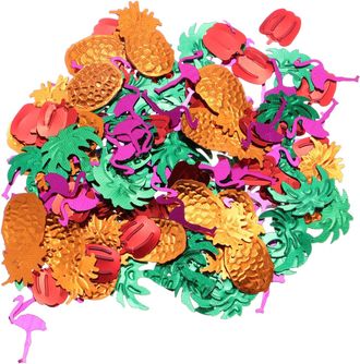 Cabilock 5 Packungen Hawaii Party Konfetti Gemischt mit Flamingo Ananas Kakteen Paprika Glitzernde Sommerdeko für Tisch und Geschenk Kreative Formen Spiegelglä