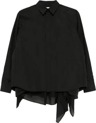 sacai Femme, Blouses et Chemises, Noir, Taille: 40 FR Chemise &agrave; col pointu