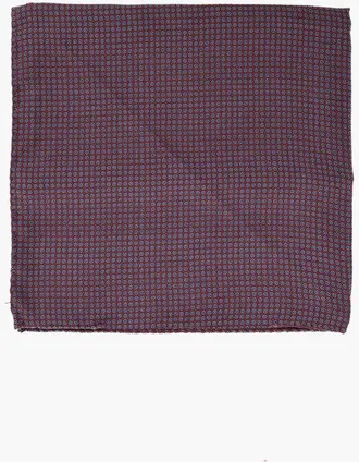 Corneliani Silk Pocket Square with Micro Patterns size Unica