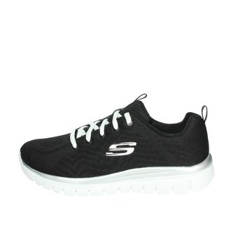 Skechers Sport Womens Graceful GET Connected Wide FIT Sneakers Damen Schuhe Schwarz, Schuhgröße:42 EU