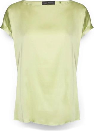 Elena Miro Femme, Blouses et Chemises, Jaune, Taille: 52 FR Blouse en satin