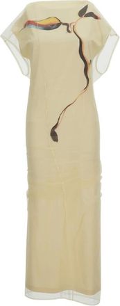 Sportmax Femme, Robes, Beige, Taille: 40 FR Robe Midi Double &Eacute;paisseur