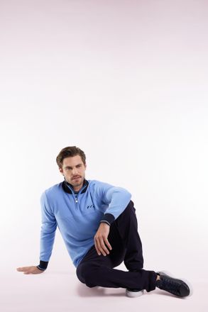 Eden Park Pull Col Camionneur En Coton Ciel À Noeud Papillon