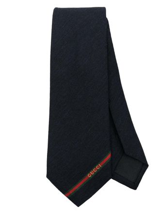 Gucci Krawatte mit Webstreifen - Blau