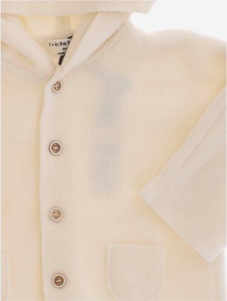 1+ in the family Girls Bamboo-Blend Coat Ecru Polyester