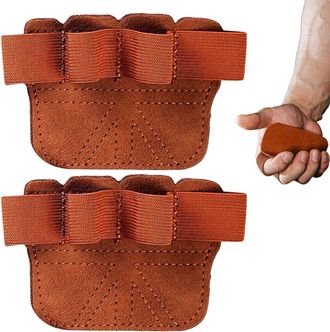 Generico Pull Up-Glanz, Pull Up-Griff, Gewichtheben, 4 Fingertraining-Handschuhe, Moo-Handschuhe, Fitness-Handschuhe, reine Polsterung, atmungsaktives Übungs-G