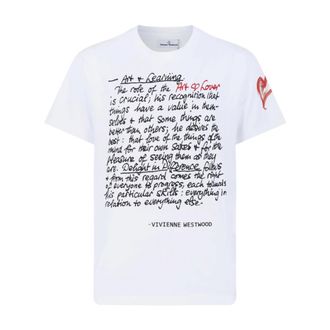 Vivienne Westwood Art Heart Klassisches T-Shirt - - Tops - Herren - Wei&szlig; - XL