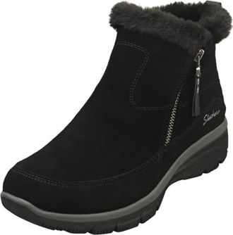 Skechers Femme Easy Going Cool Zip Bottine, Noir, 37.5 EU