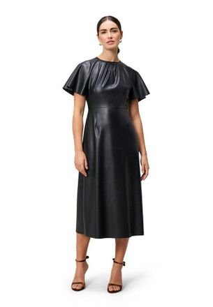 Zero Midikleid Damen in Lederoptik drapiert /gerafft