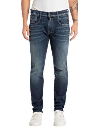 Replay Herren Jeans Anbass Slim-Fit Hyperflex mit Stretch, Bleu (Dark Blue 007-5), 36W / 32L