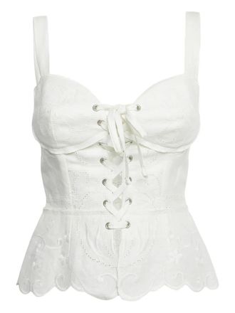 Dolce & Gabbana Bestickte Corsage - Wei&szlig;