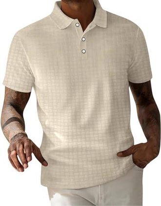 Generic Chemise basique douce et confortable pour homme, coupe classique, style d&eacute;contract&eacute;, vintage, avec boutons, l&eacute;ger, respirant, extensible, t-shirts dex