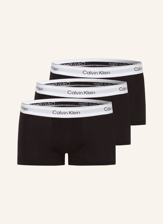 Calvin Klein 3er-Pack Boxershorts Icon Cotton Stretch Low Rise schwarz