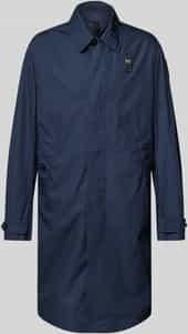 Blauer Parkamantel mit Label-Badge Modell HUDSON