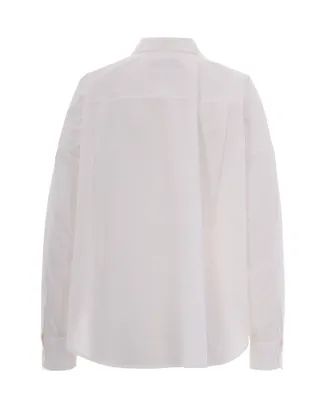 Max Mara Womens Oversized Cotton Shirt Optical White