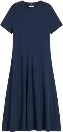 Tommy Hilfiger Robe midi &eacute;vas&eacute;e &agrave; col rond en coton