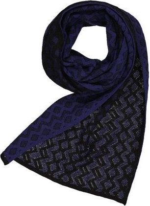 Dante Herren Schal blau Woll-Stoff gemustert