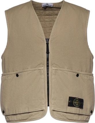 Stone Island Homme, Vestes, Brun, Taille: M Panama Cotton Vest
