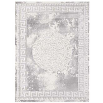 Un amour de tapis Unamourdetapis - Tapis oriental 160x220 gris clair rectangle motif ancestral LYN7 alan