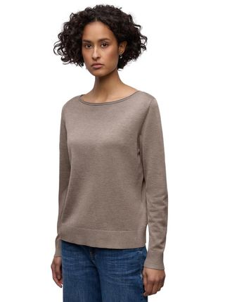 Street One Basic Pullover Mocha Glow Mel. 44
