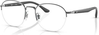 Ray-Ban Rb6487 Optics Gunmetal Fassung Klar Glas Polarisiert 52-20