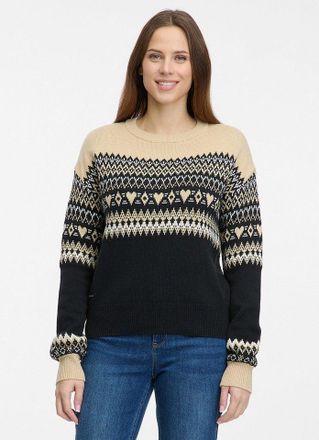 Ragwear Rundhalspullover OSLANA mit Jacquard Strickmuster, Rundhals, normale Passform