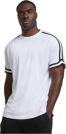 Urban Classics T- Shirt en Maille &agrave; Rayures surdimensionn&eacute;es, Blanc, M Homme