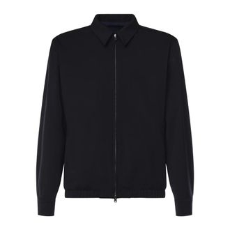 Herno Shacket in leichtem Diagonal-K&ouml;per - - Sweatshirts & Hoodies - Herren - Blau - 3XL
