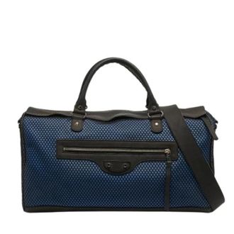 Balenciaga Sac Week-end en Maille Pre-owned - Femme - Pre-owned - Bleu - Taille: ONE Size