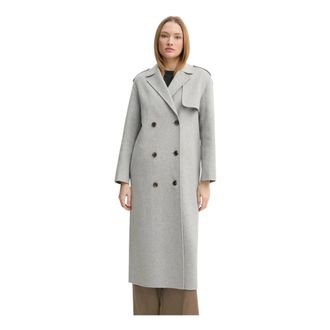 Theory Doppelreihiger Woll-Kaschmir-Mantel - - Coats - Damen - Grau - M