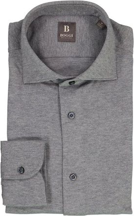 Boggi Milano Herren Hemd grau meliert