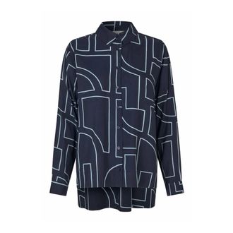 Masai Femme, Blouses et Chemises, Bleu, Taille: 44 FR Manches Longues