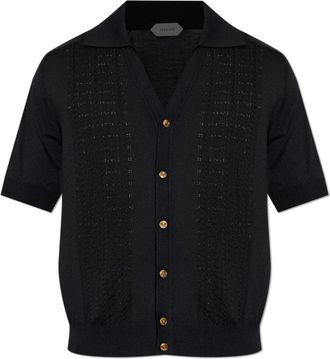 Versace Homme, Pulls, Noir, Taille: 2XL Cardigan &agrave; manches courtes