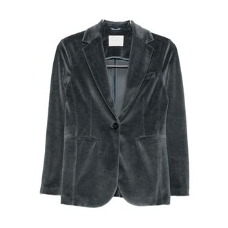Circolo 1901 Veste &agrave; revers crant&eacute;s - Femme - Vestes - Bleu - Taille: 42 FR