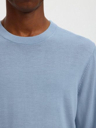 Selected Strickpullover SLHTRAY LS KNIT MERINO CREW NECK NOOS Wolle, regular fit