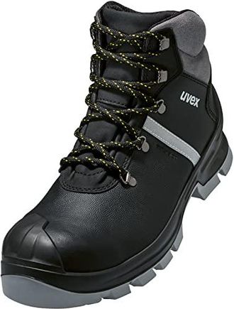 Uvex 2 Construction S3 SRC - Bottes de sécurité en Cuir Hydrofuge - sans métal - Bottes pour Homme - Noir - 51 EU