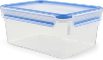 Emsa Clip & Close Frischhaltedose, rechteckig, 3,7 L, mit Deckel, Aufbewahrungsbox, 100 Prozent dicht, spülmaschinen-, gefrier-, mikrowellenfest, Transpare