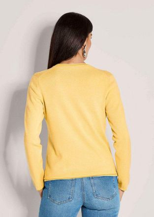 Madeleine Strickpullover Basic Strickjacke mit Halbarmpullover Langarm Strickjacke mit Feinstrickpullover, Set, Modal