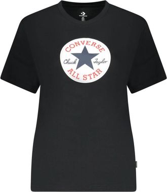 Converse Chuck Taylor All Star Patch T-Shirt - - Tops - Damen - Schwarzk - XS