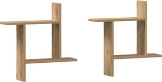 Generic Wandregale 2 St&uuml;ck, Holzwerkstoff-Aufbewahrung, Stilvolles Schwebendes Wandregal f&uuml;r Wohnzimmer, Schlafzimmer und Heimb&uuml;ro (50 x 12 x 50 cm)